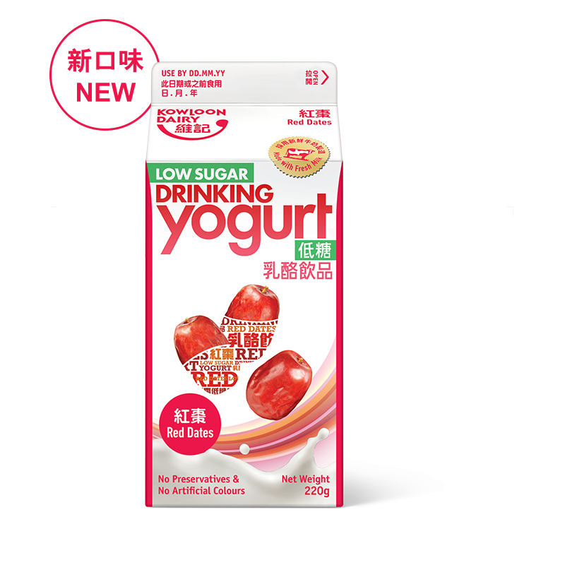Red Dates Low Sugar Drinking Yogurt - Kowloon Dairy Home Delivery